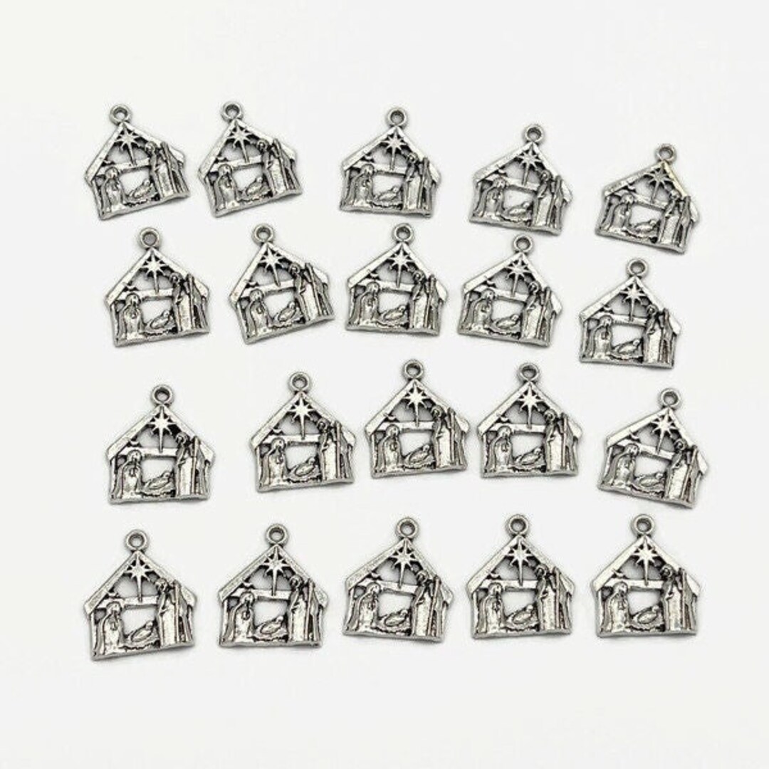 20, 50, 100 Nativity Charms, Bulk, Manger Charms, Pendants, Antique ...
