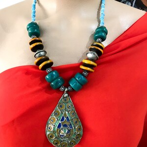 Antique Moroccan Berber Necklace, Necklace Unique, Tribal Ethnic ...