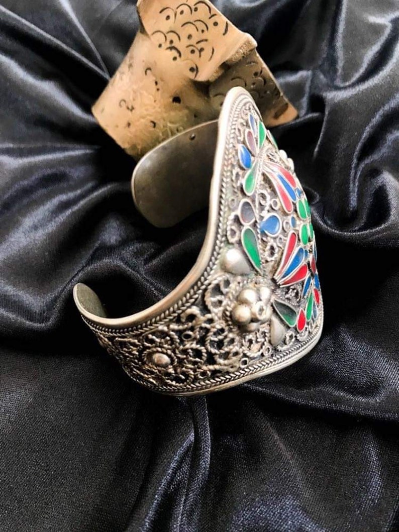 Berber Ornament Bracelet, Berber Jewelry, Moroccan Silver Bracelets ...