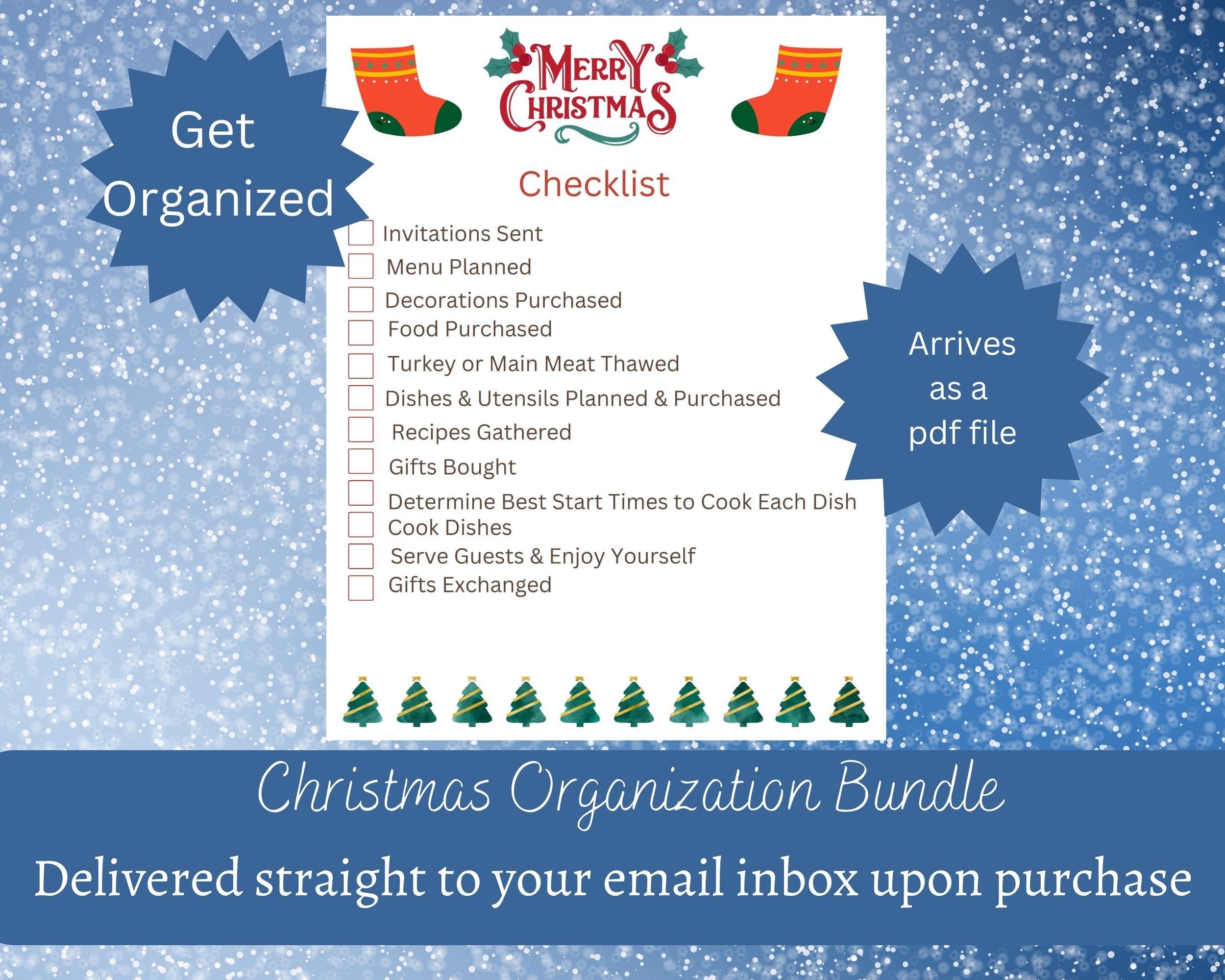 Printable Christmas Organization Bundle With Grocery List - Etsy