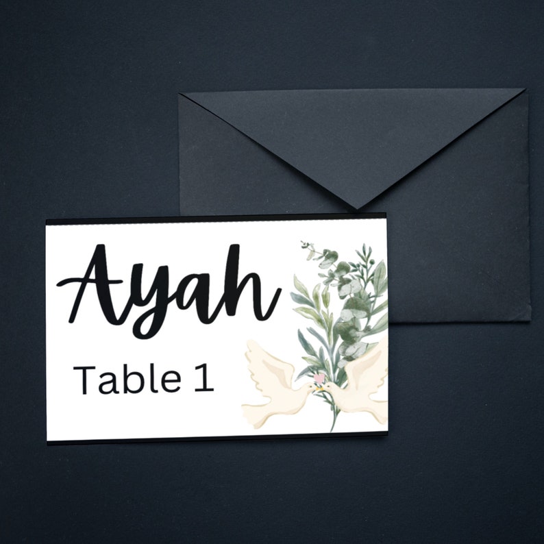Wedding Seat Card Template, Table Seat Card Download, Editable Table ...