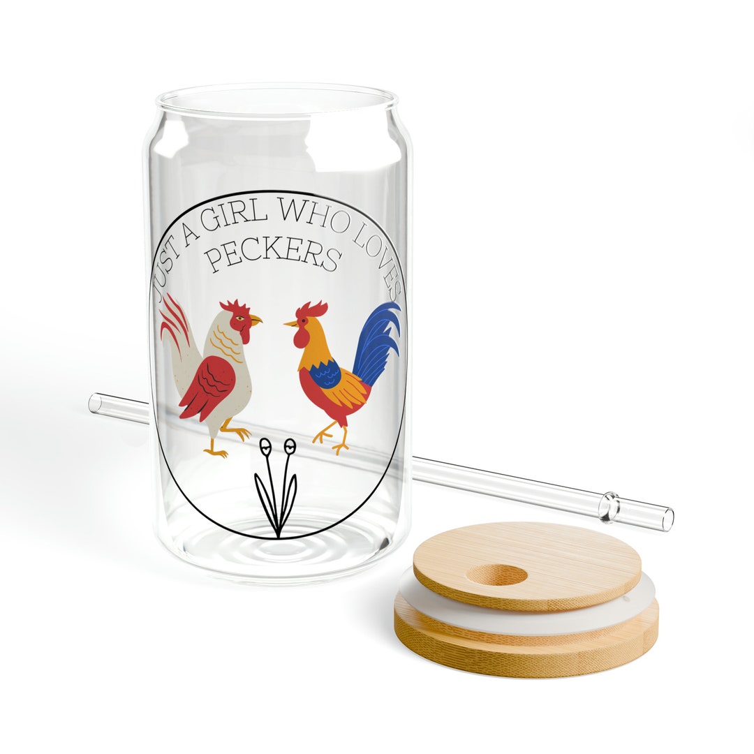 Funny Chicken Glass, Chicken Coop Gifts, for Girlfriend, Chicken ...