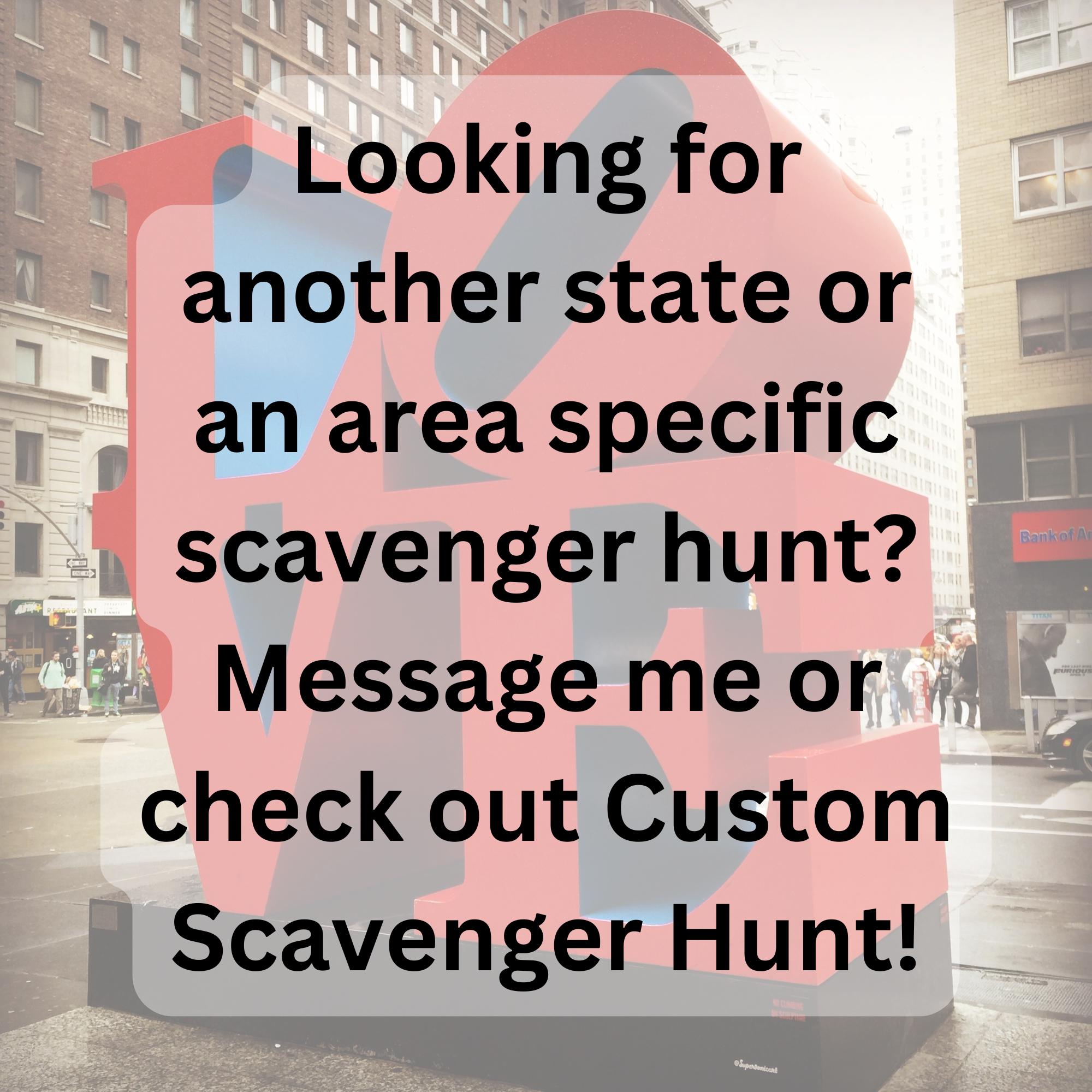 Printable New York City Scavenger Hunt, NYC Scavenger Hunt Game ...