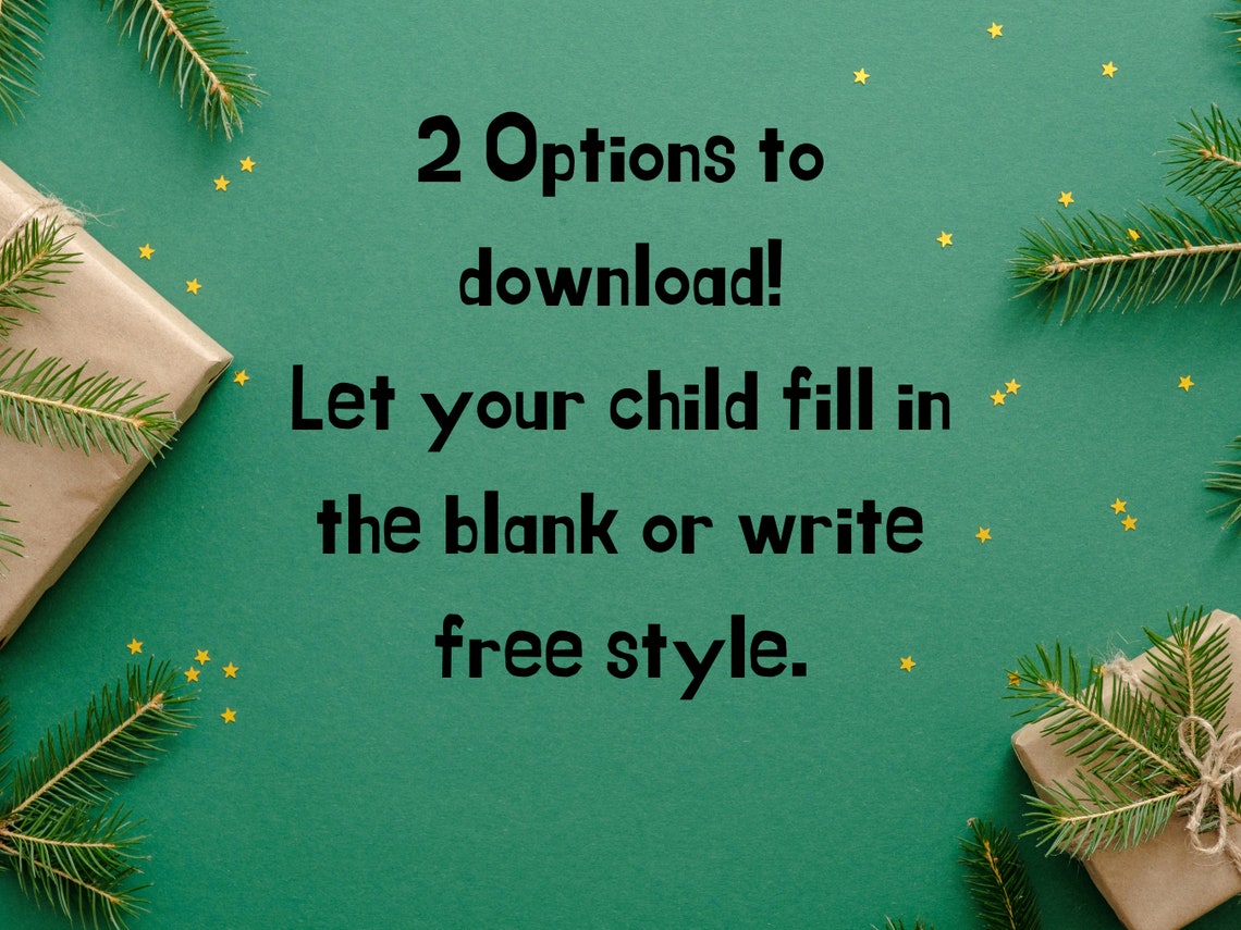 Letter To Santa Printable Letter Santa Letter Christmas Etsy