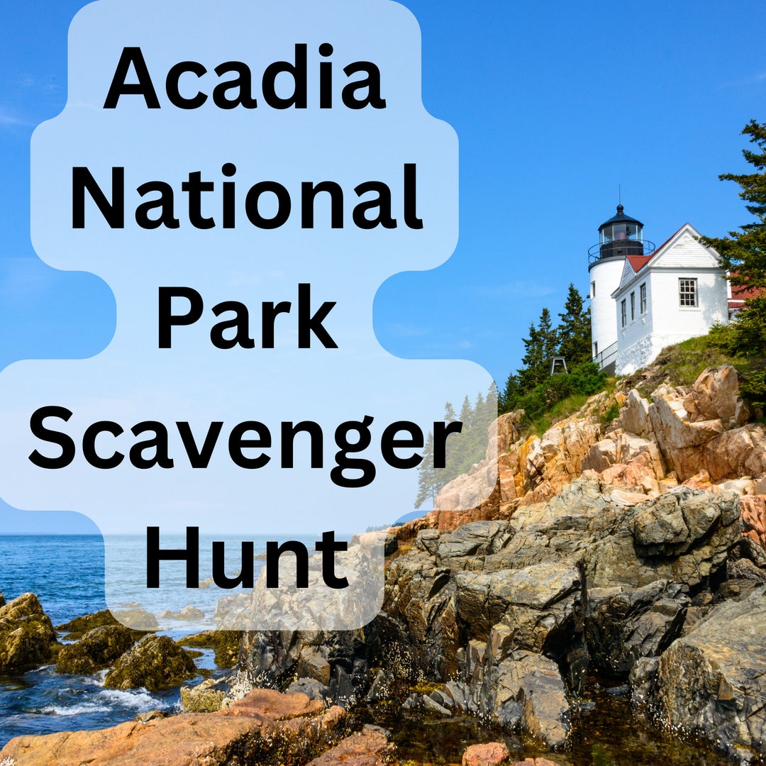 Printable Acadia National Park Scavenger Hunt, ANP Scavenger Hunt Game ...