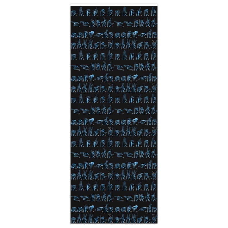 ASL Wrapping Paper, ASL Gifts, ASL Alphabet, Deaf Pride, Deaf Proud ...