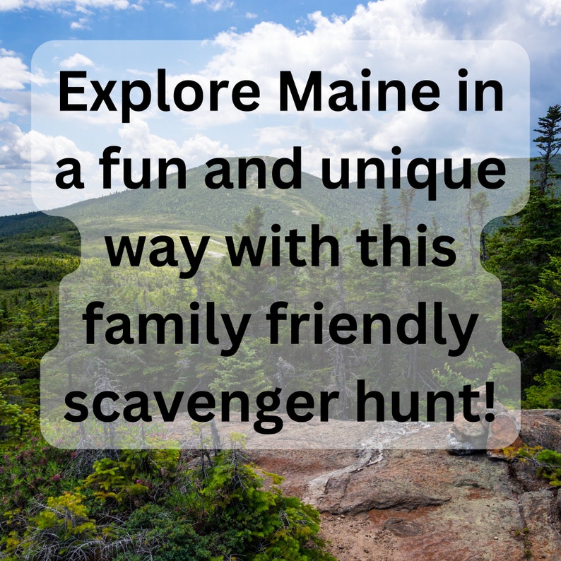 Printable Maine Scavenger Hunt, Maine Scavenger Hunt Game, Engaging ...