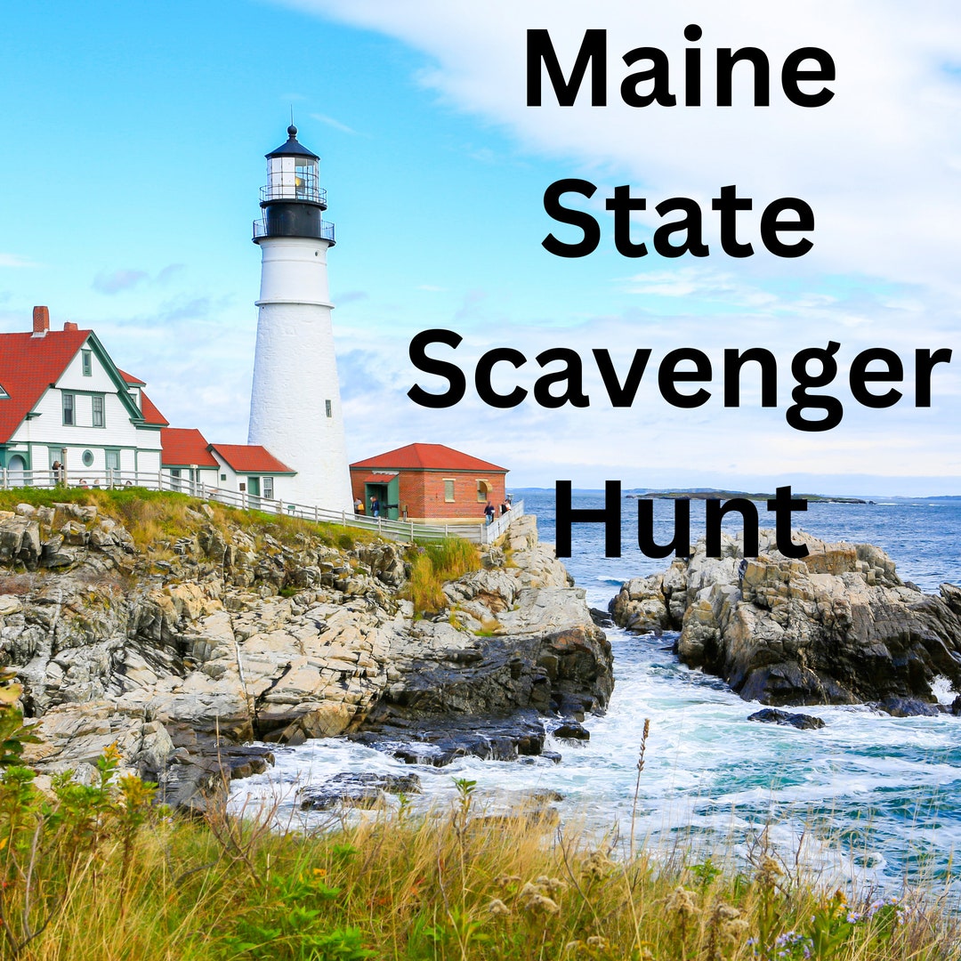 Printable Maine Scavenger Hunt, Maine Scavenger Hunt Game, Engaging ...