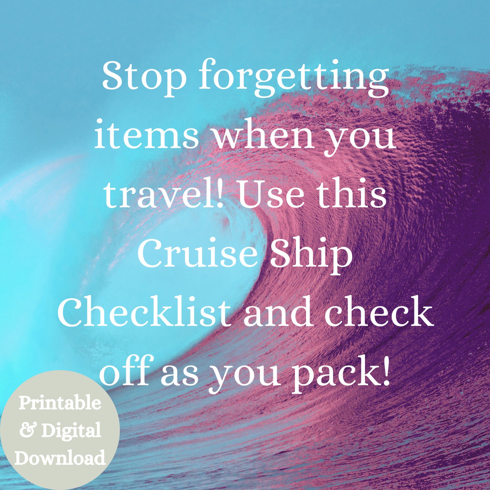 Cruise Ship, Packing List, Cruise Vacation, Cruise Checklist ...
