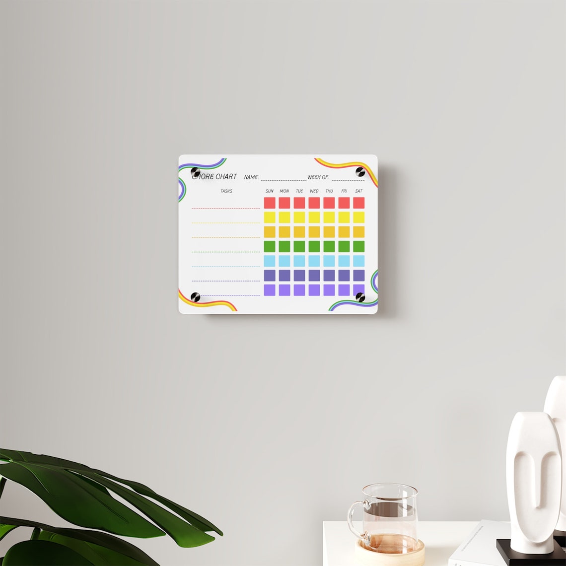 Family Chore Chart, Reusable Chore Chart, Responsibility Chart, Reward ...