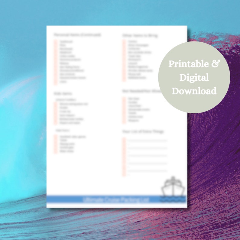 Cruise Ship, Packing List, Cruise Vacation, Cruise Checklist ...