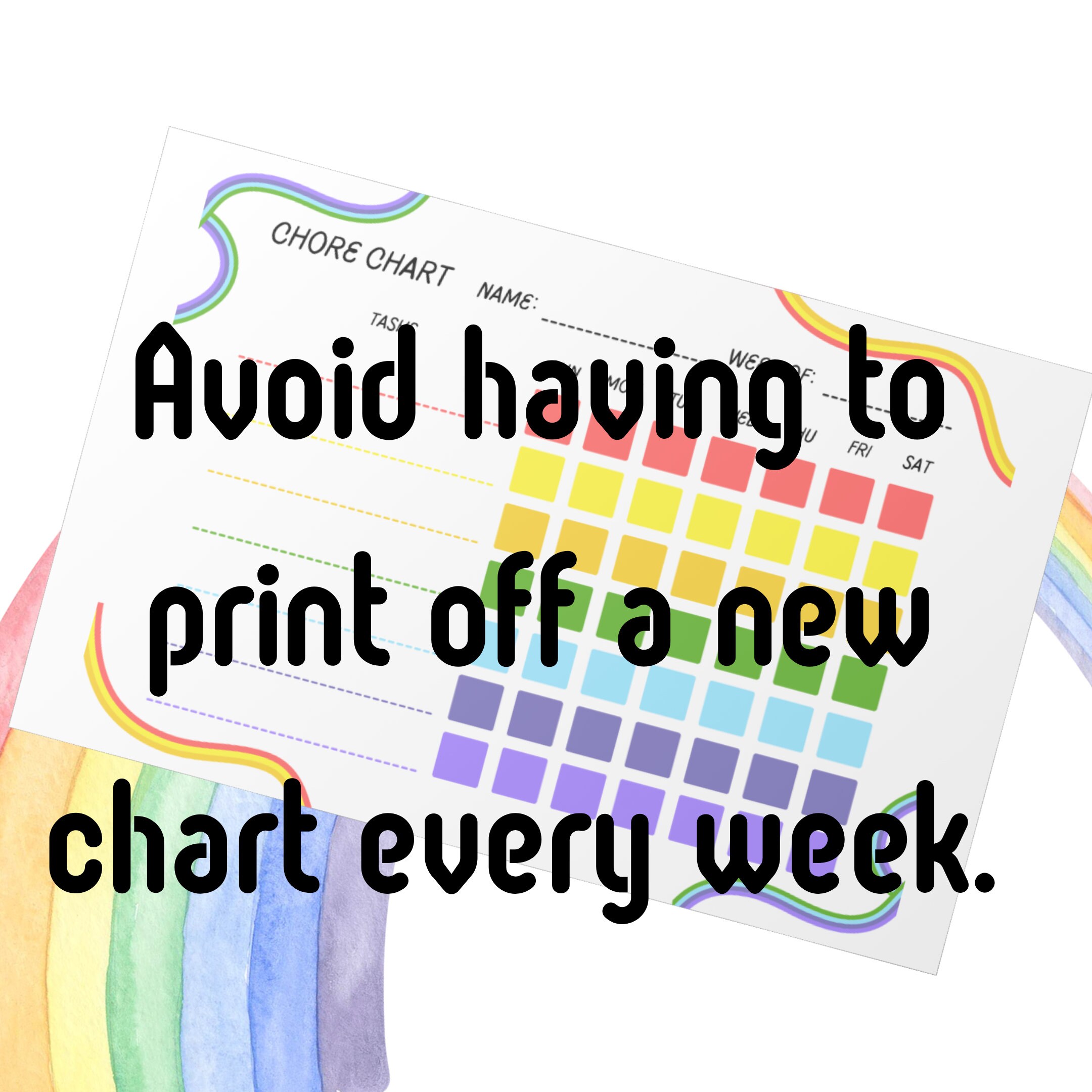 Family Chore Chart, Reusable Chore Chart, Responsibility Chart, Reward ...