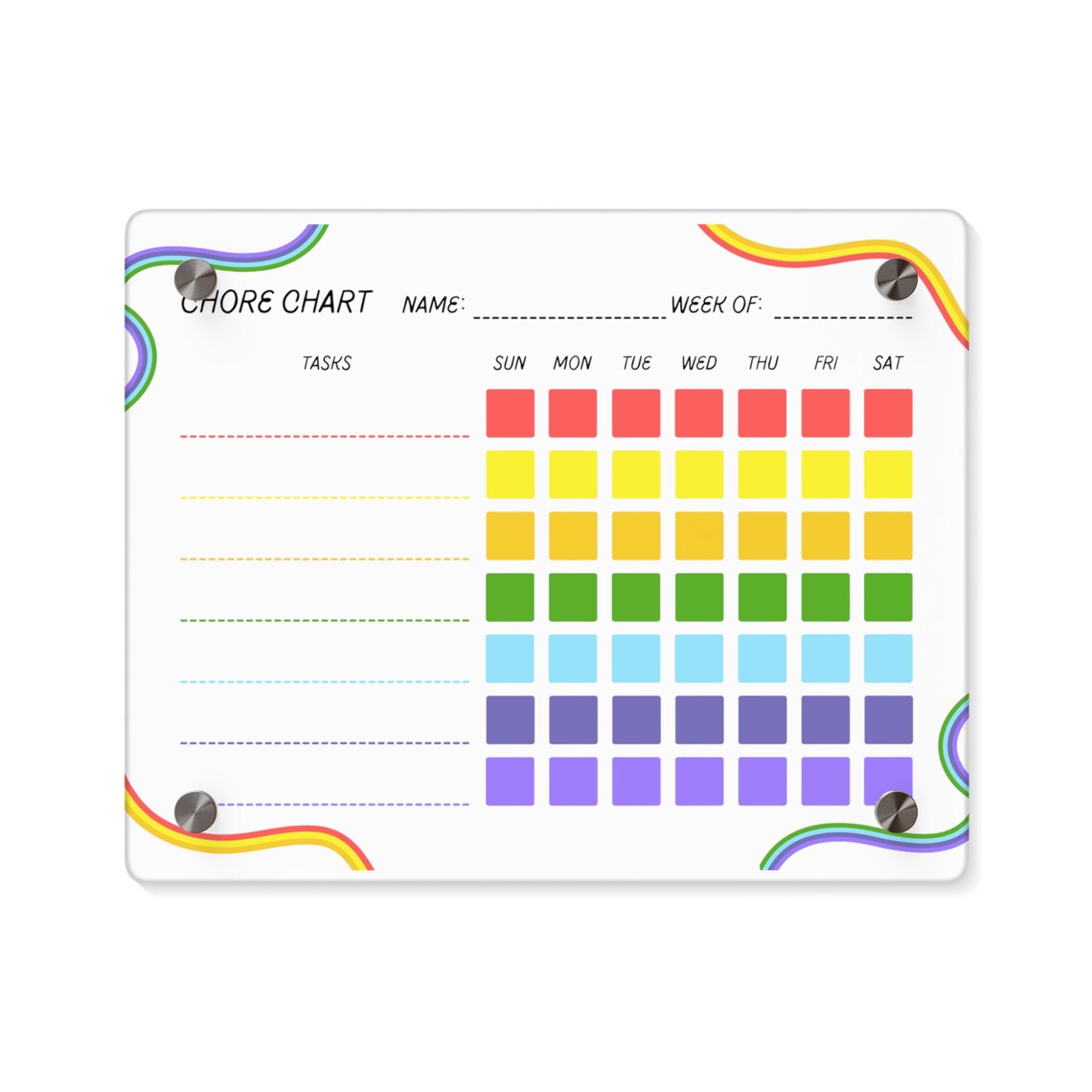 Family Chore Chart, Reusable Chore Chart, Responsibility Chart, Reward ...