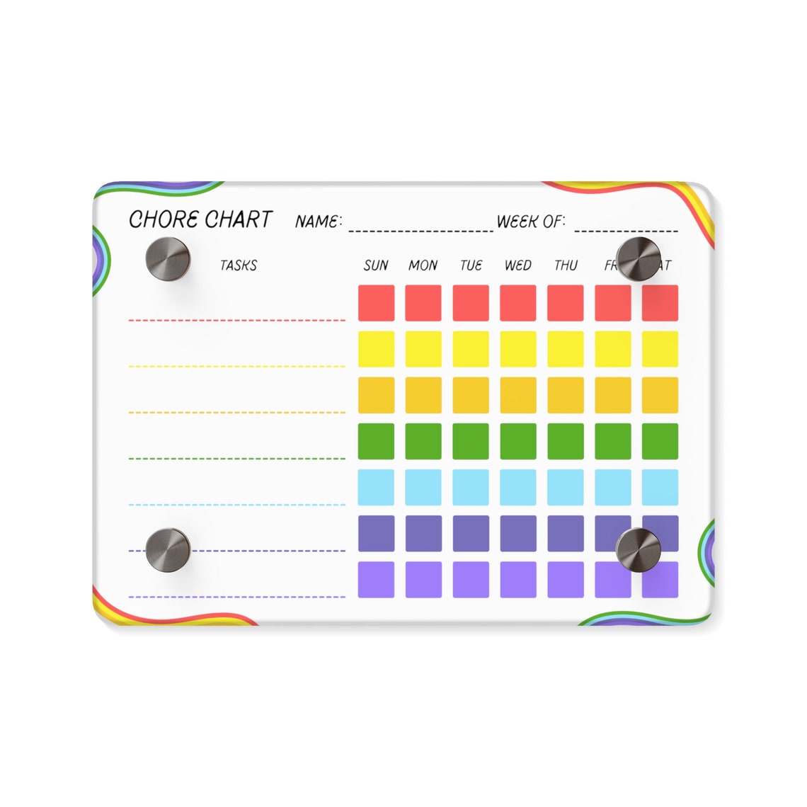 Family Chore Chart, Reusable Chore Chart, Responsibility Chart, Reward ...