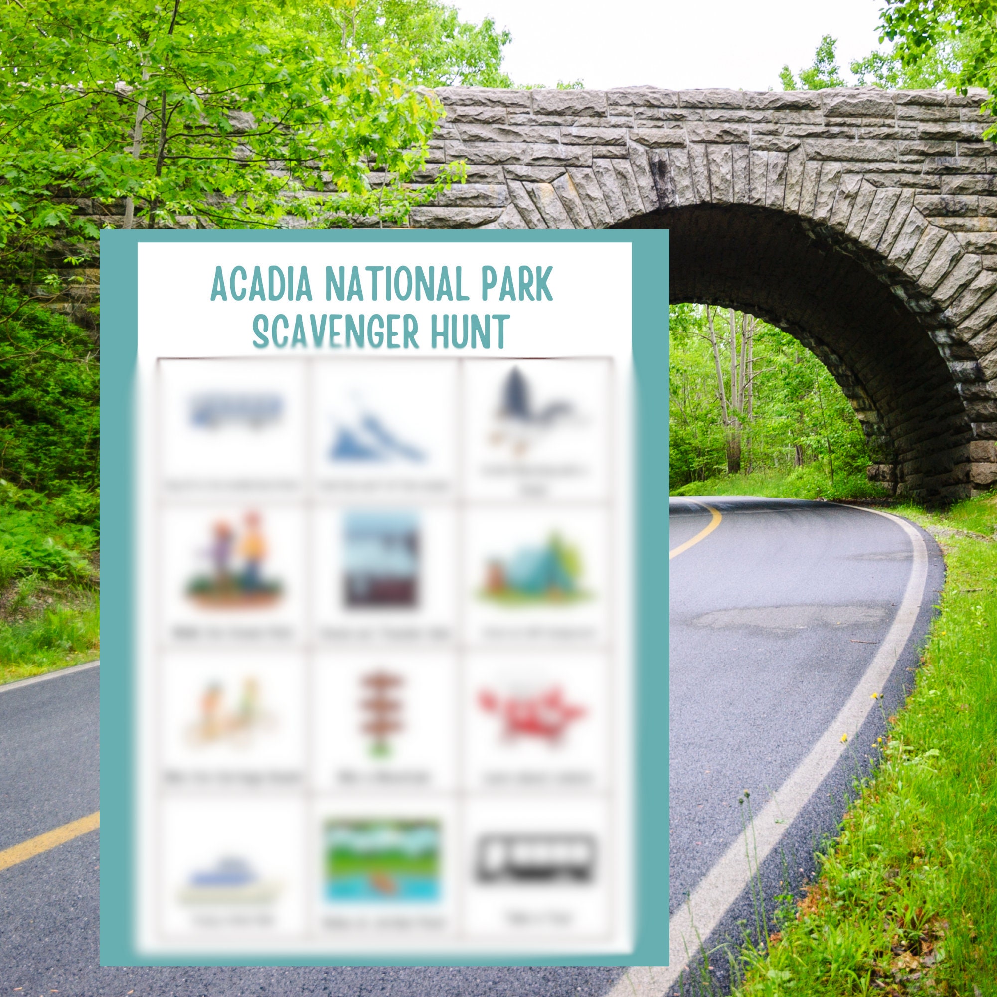 Printable Acadia National Park Scavenger Hunt, ANP Scavenger Hunt Game ...