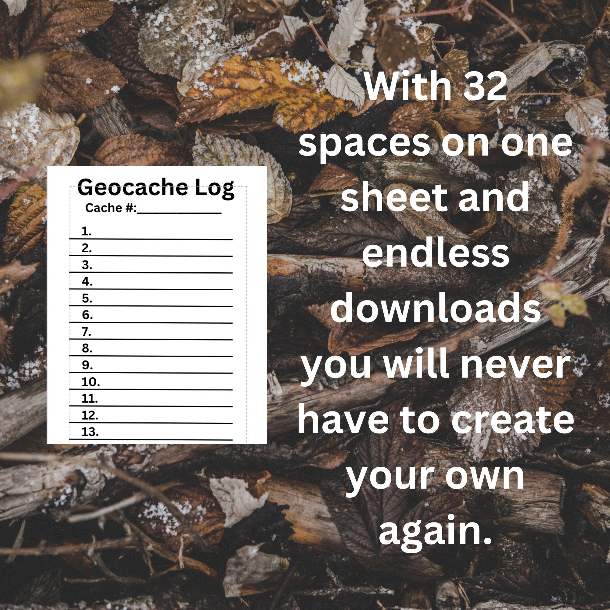 Geocaching Log Roll, Log Book, Geocache Log, Geocache, Geocaching, GPS ...