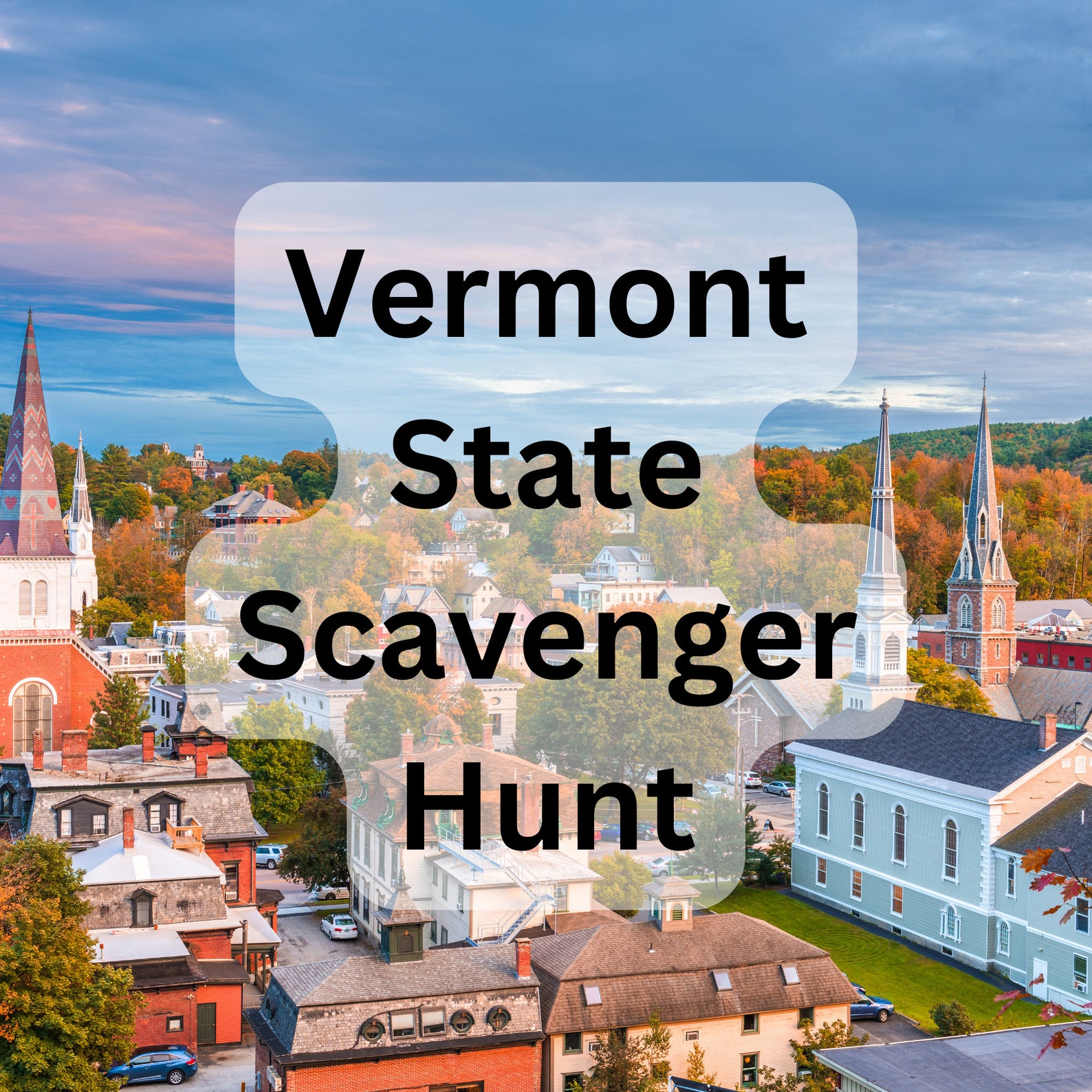 Printable Vermont Scavenger Hunt, Vermont Scavenger Hunt Game ...