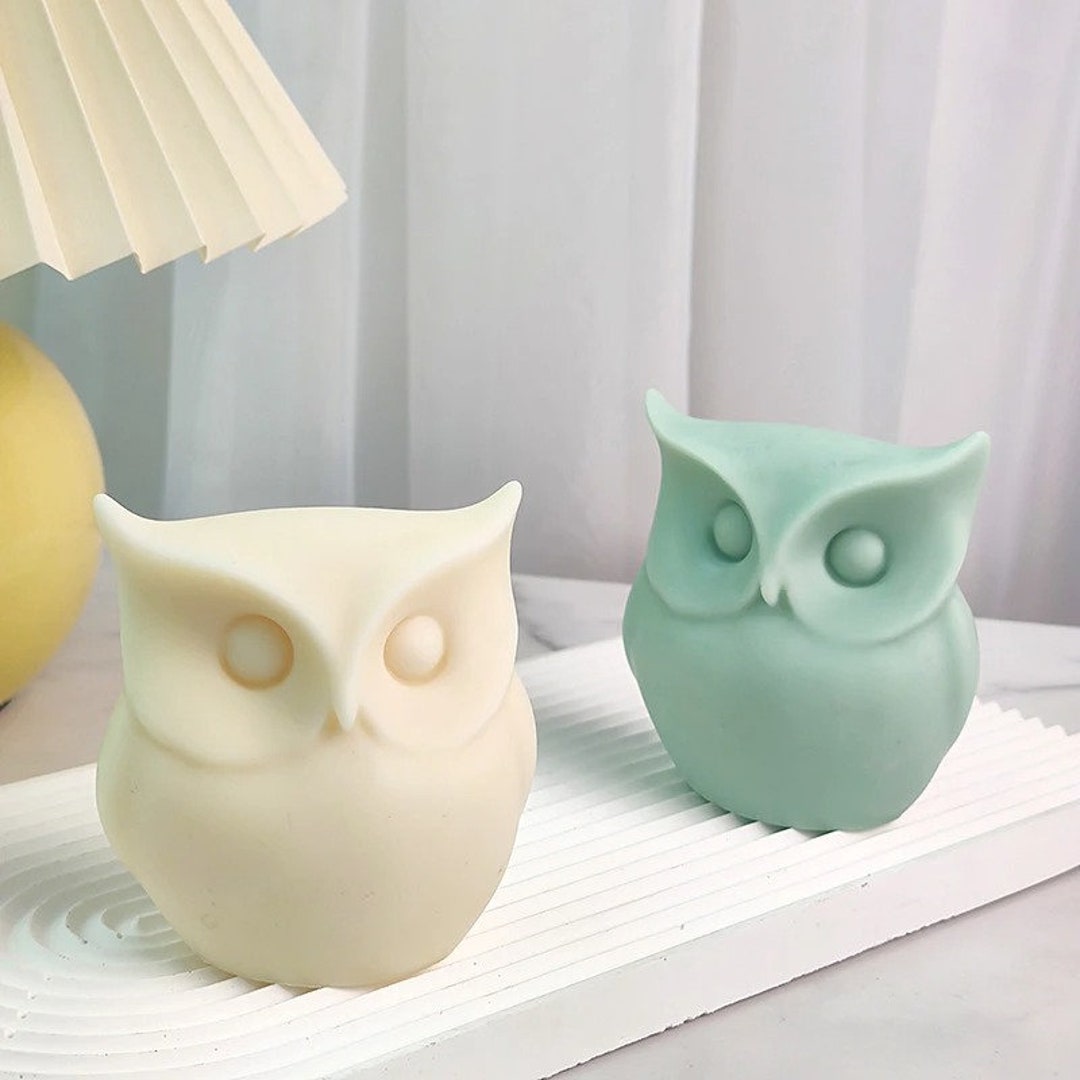 Owls Shaped Candle Mold, Animals Candle Craft, 3D Silicone Birds Mold ...