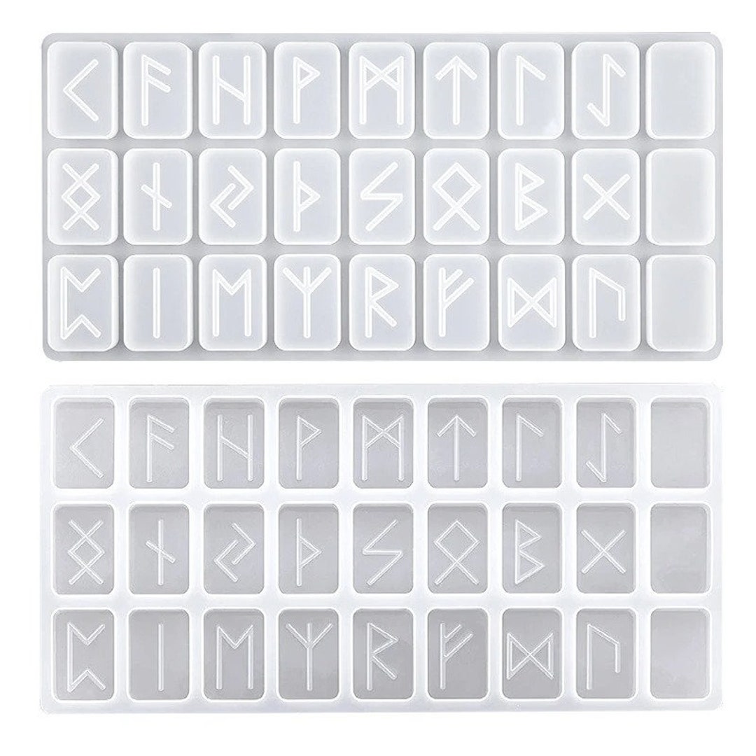 Norse ᛖᛗᛟᛏᛁᚲᛟᚾ Rune Set Mold, Viking Rune Silicone Mold, Viking ...