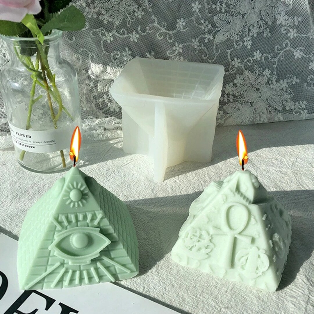 Freemason Pyramid Candle Mold, Pyramid Candle Craft, 3D Silicone DIY ...