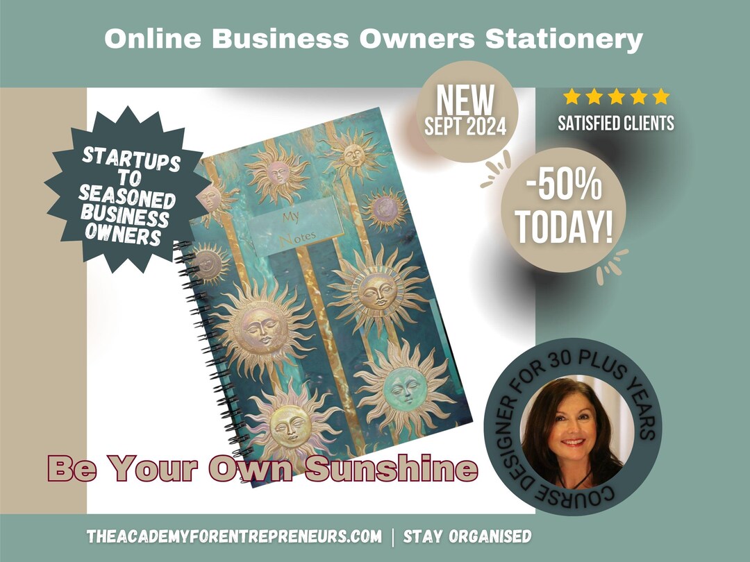 Elegant Aqua 'my Notes' Notepad – for Spiritual Entrepreneurs, Gifts ...