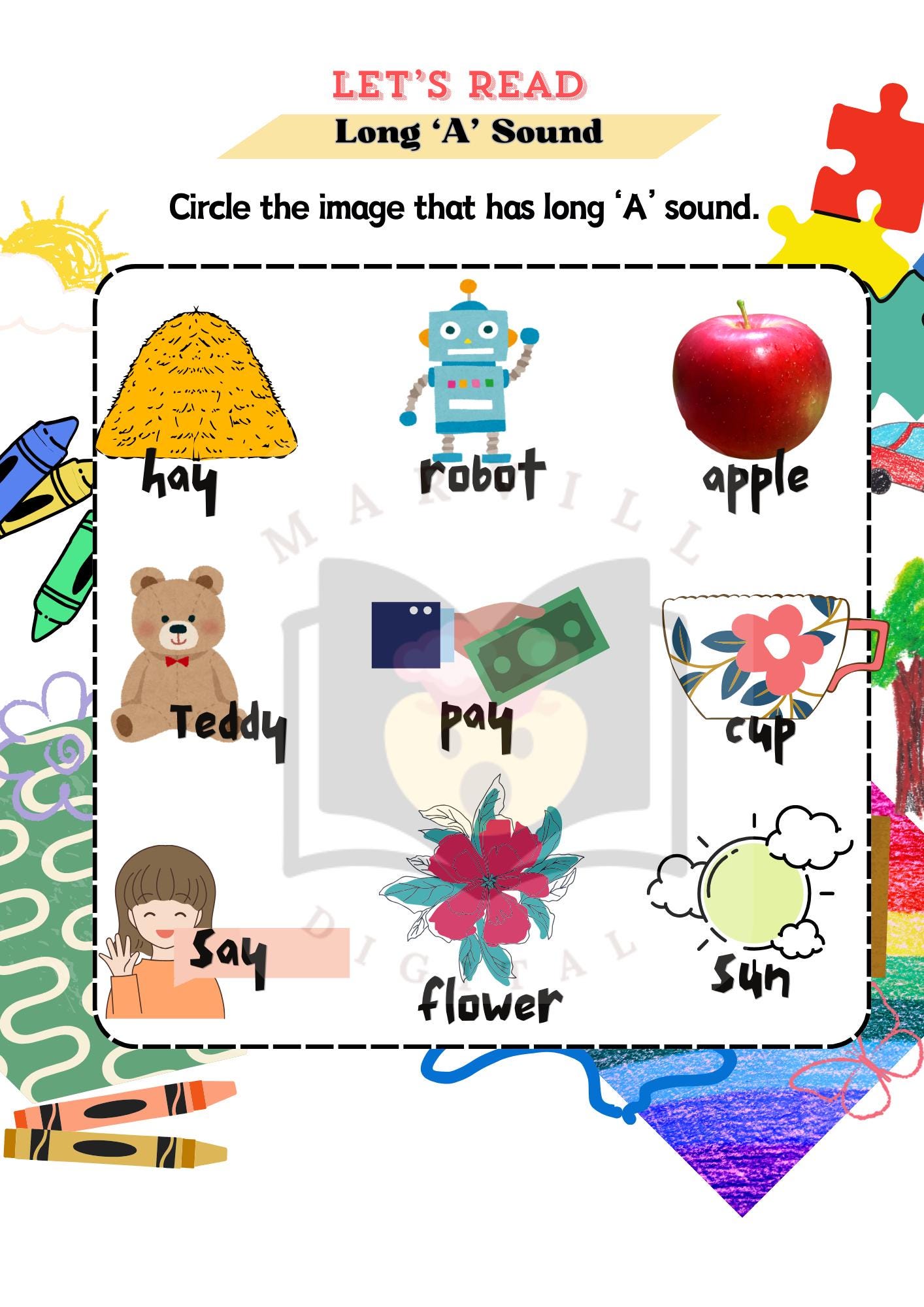 Activity Book/ Short and Long Vowels - Etsy