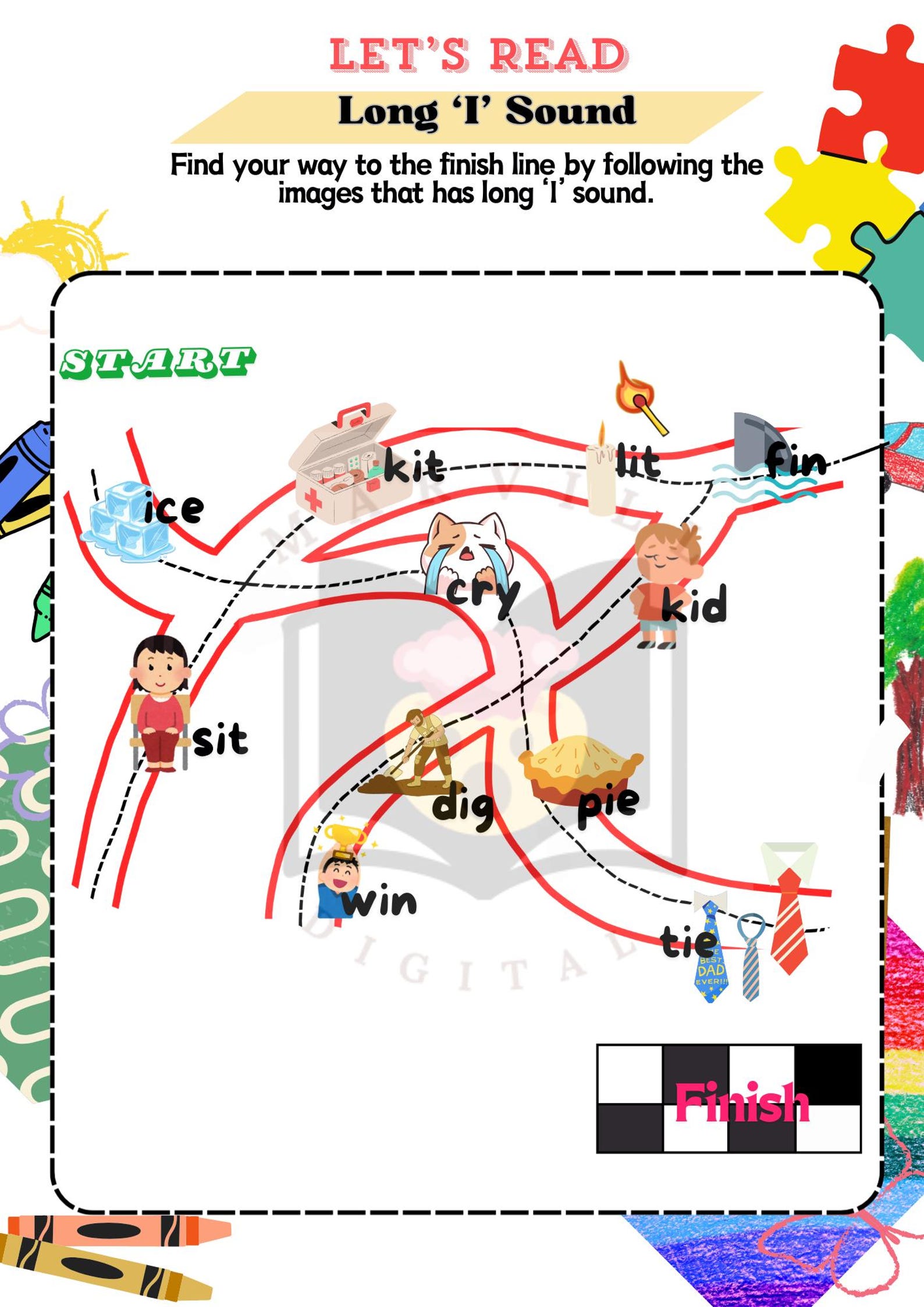 Activity Book/ Short and Long Vowels - Etsy