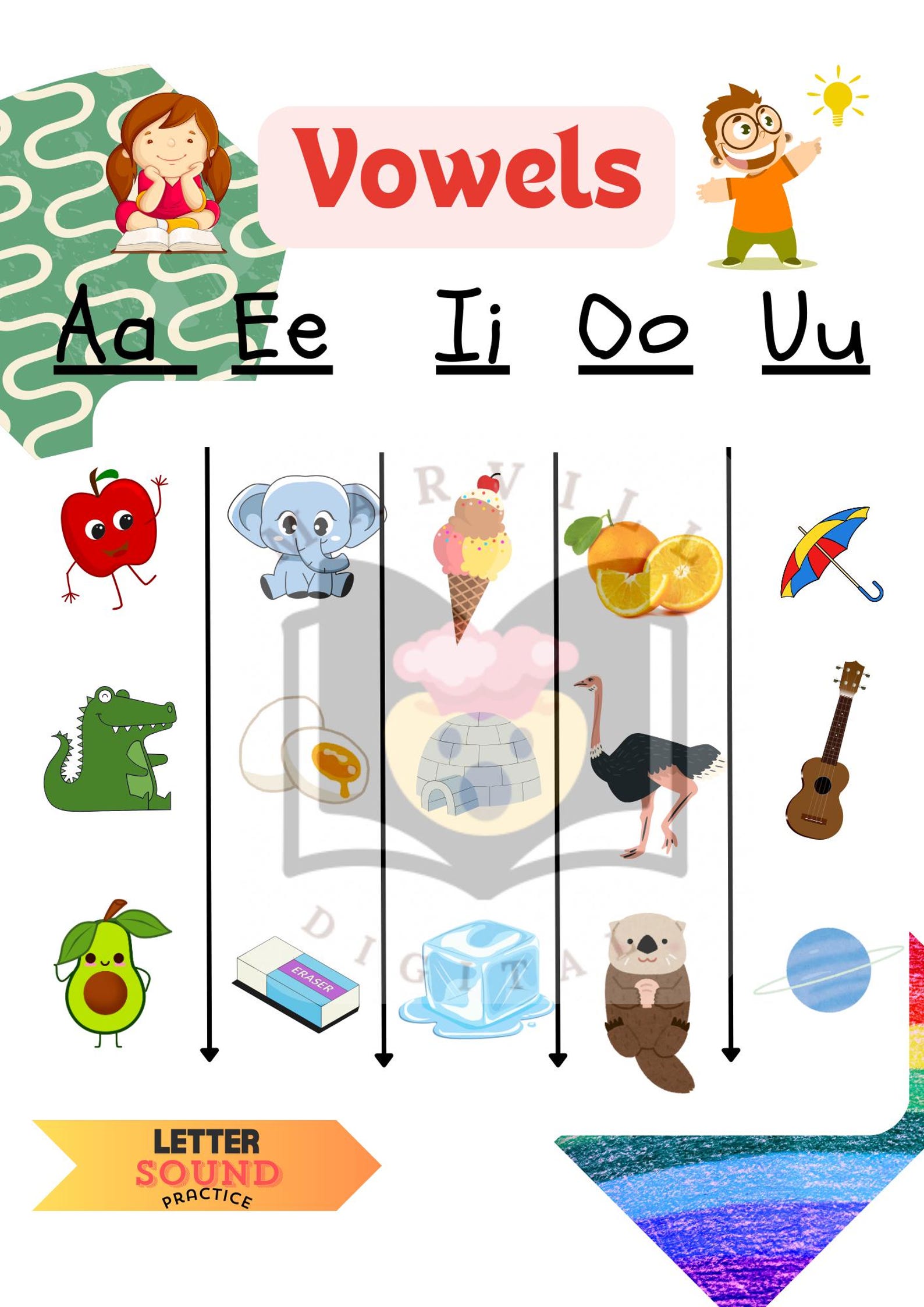 Activity Book/ Short and Long Vowels - Etsy