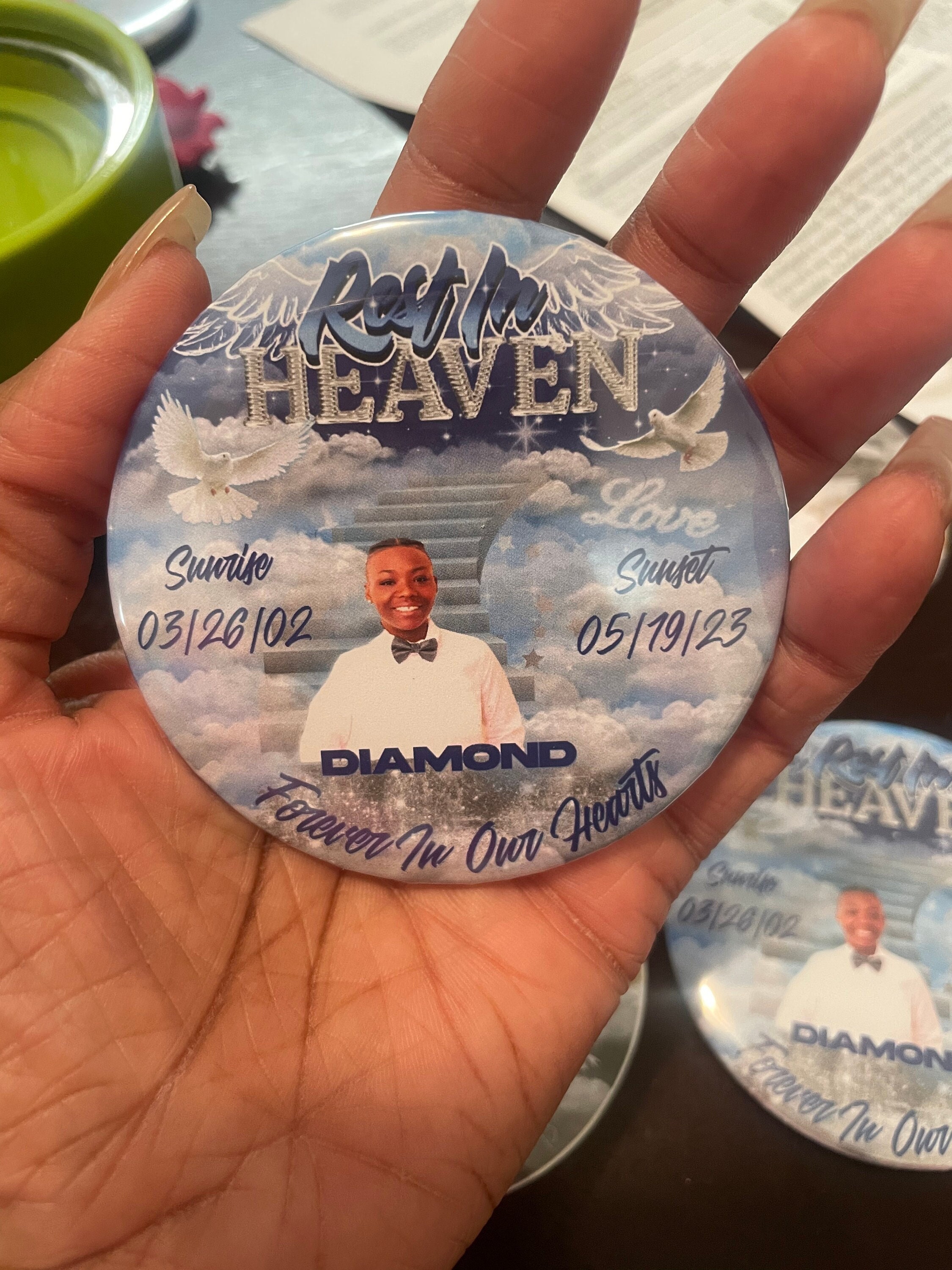 Memorial Button/pin - Etsy