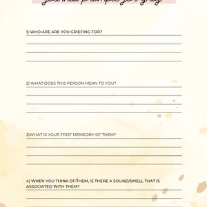 50 Grief Journaling Prompts Printable Digital Instant Download - Etsy