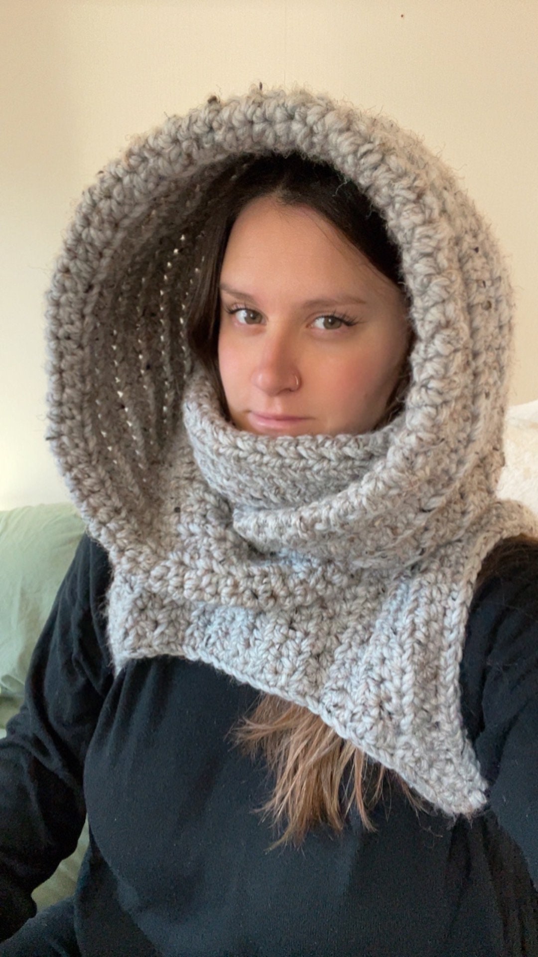 MATRIXX HOOD Hooded Cowl Viral Hood Crochet Cowl Handmade - Etsy