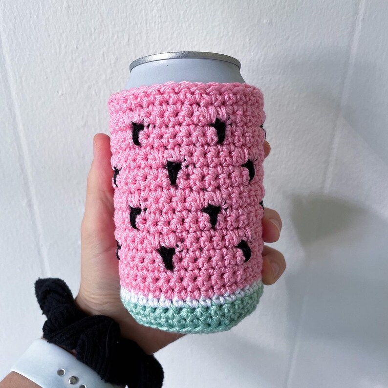 PATTERN Watermelon Crochet Can Cozy/coozie PATTERN - Etsy