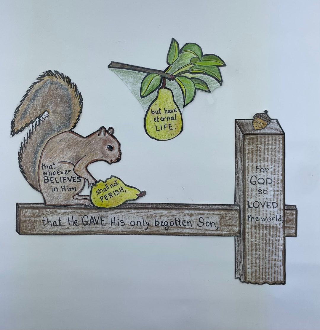 John 3:16 Memory Verse Template- Color, Black & White and Blank - Etsy