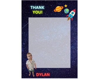 Photo Thank You Space Theme - Etsy