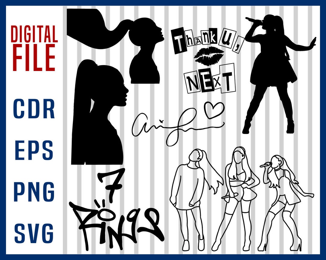 Ariana Grande SVG 3 , Ariana Grande SVG Bundle, Png, Eps, Cricut ...