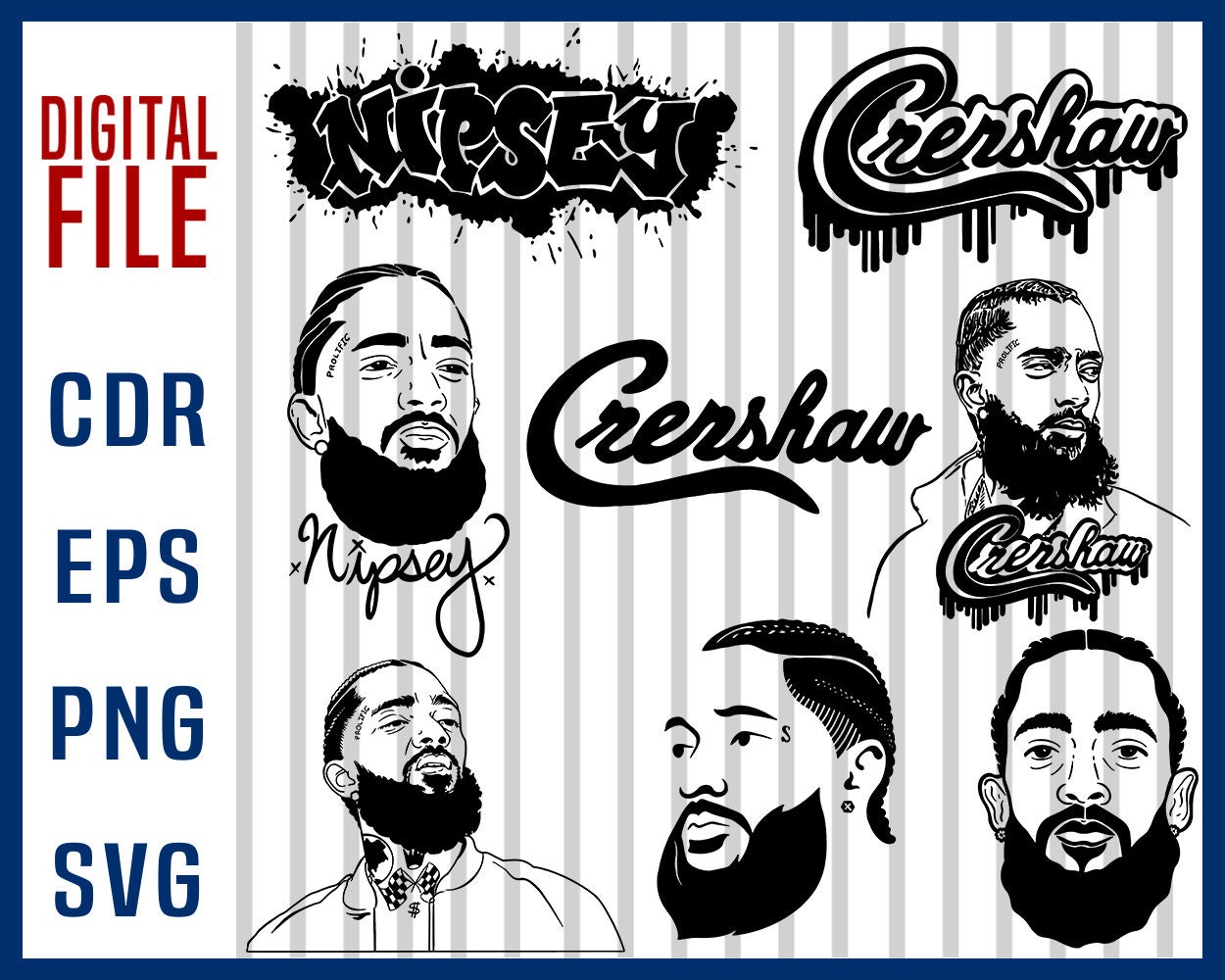 Nipsey Hussle Svg Bundle 1 Nipsey Hussle Png Nipsey Hussle Svg