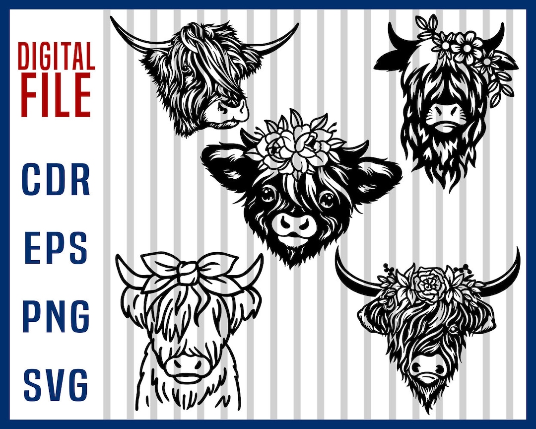 Highland Cow Svg 1 Highland Cow Bundle Svg Highland Heifer - Etsy