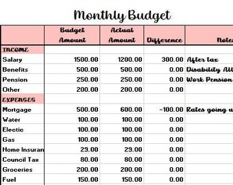 NEW! 2024 Monthly Budget Spreadsheet - Annual Budget Spreadsheet ...