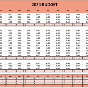 NEW! 2024 Monthly Budget Spreadsheet - Annual Budget Spreadsheet ...