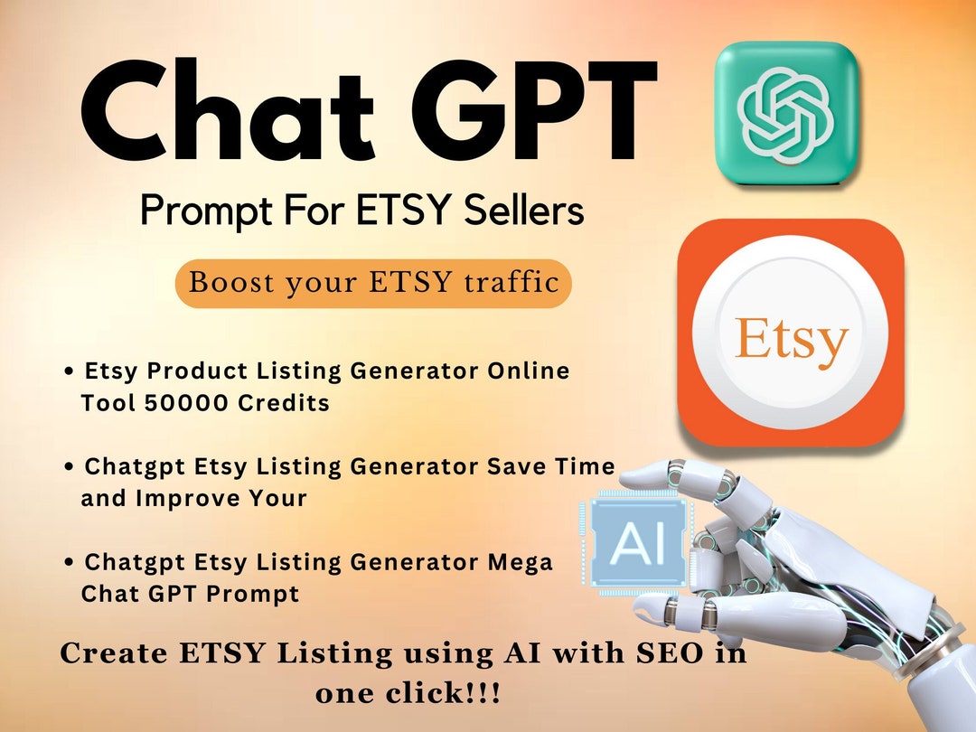 Chatgpt Etsy Listing Generator Rank High on Etsy Etsy Search Rankings ...