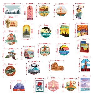 25 New Global Travel City Landscape Stickers Decal DIY Phone Laptop ...