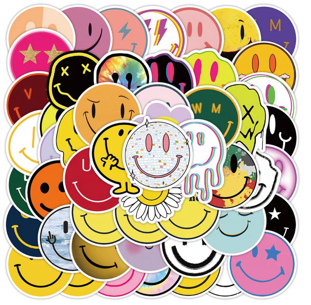 Cartoon Smiley Meme Stickers for Toy Luggage Laptop iPad Skateboard ...