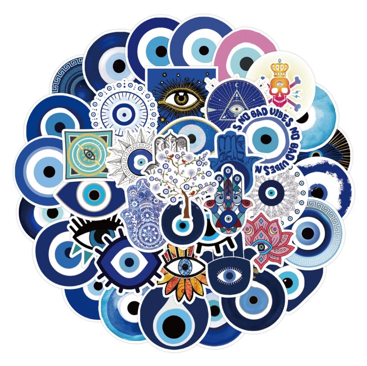 21 Cute Evil Eye Stickers (set of 21) ,graffiti, Car, Guitar ...