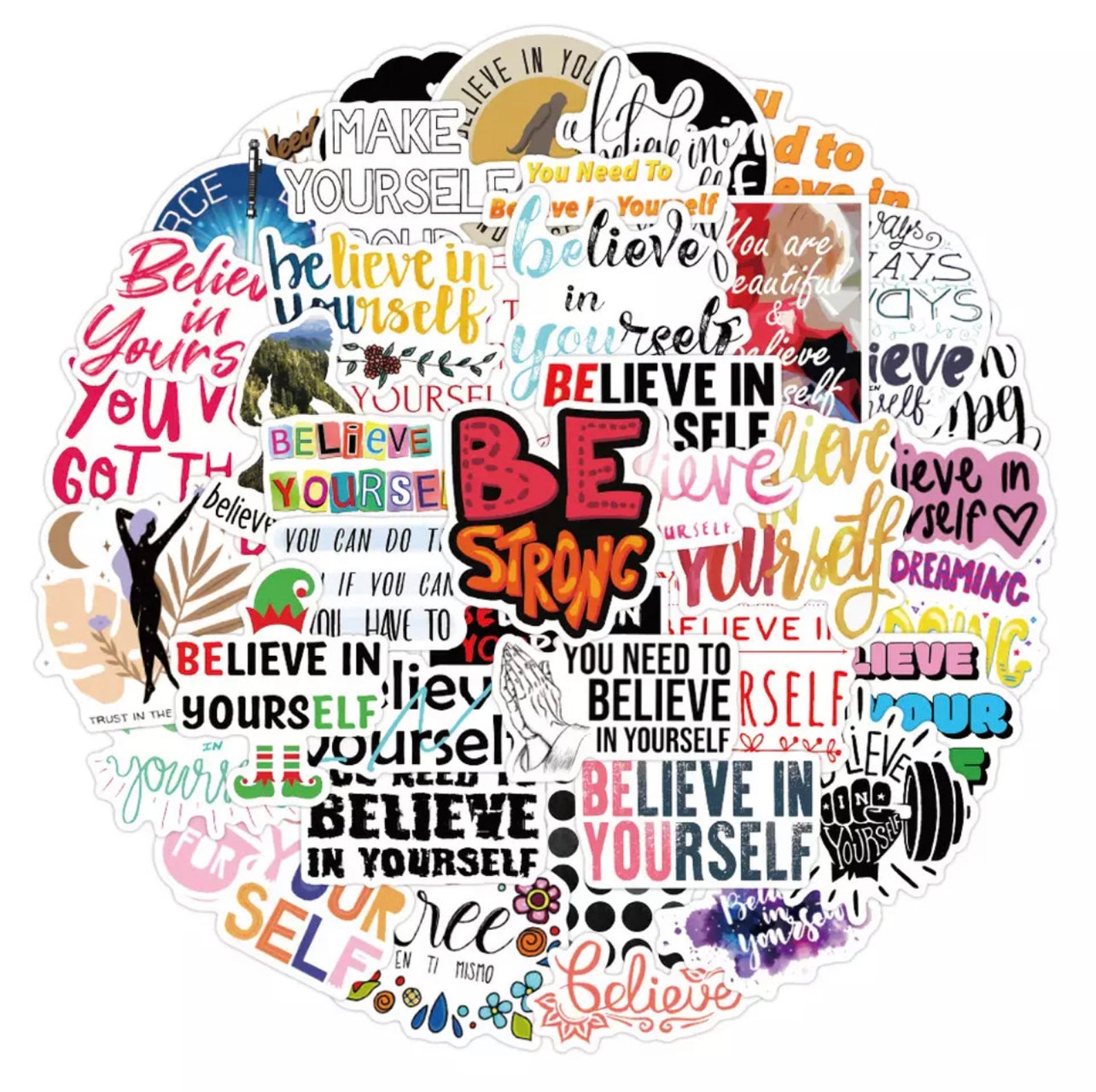 Motivational Phrases Sticker,be Yourself Quotes Inspirational Life ...