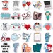 25 Doctor,nurse, Hospital, Stethoscope Stickers Waterproof Vinyl Decal ...