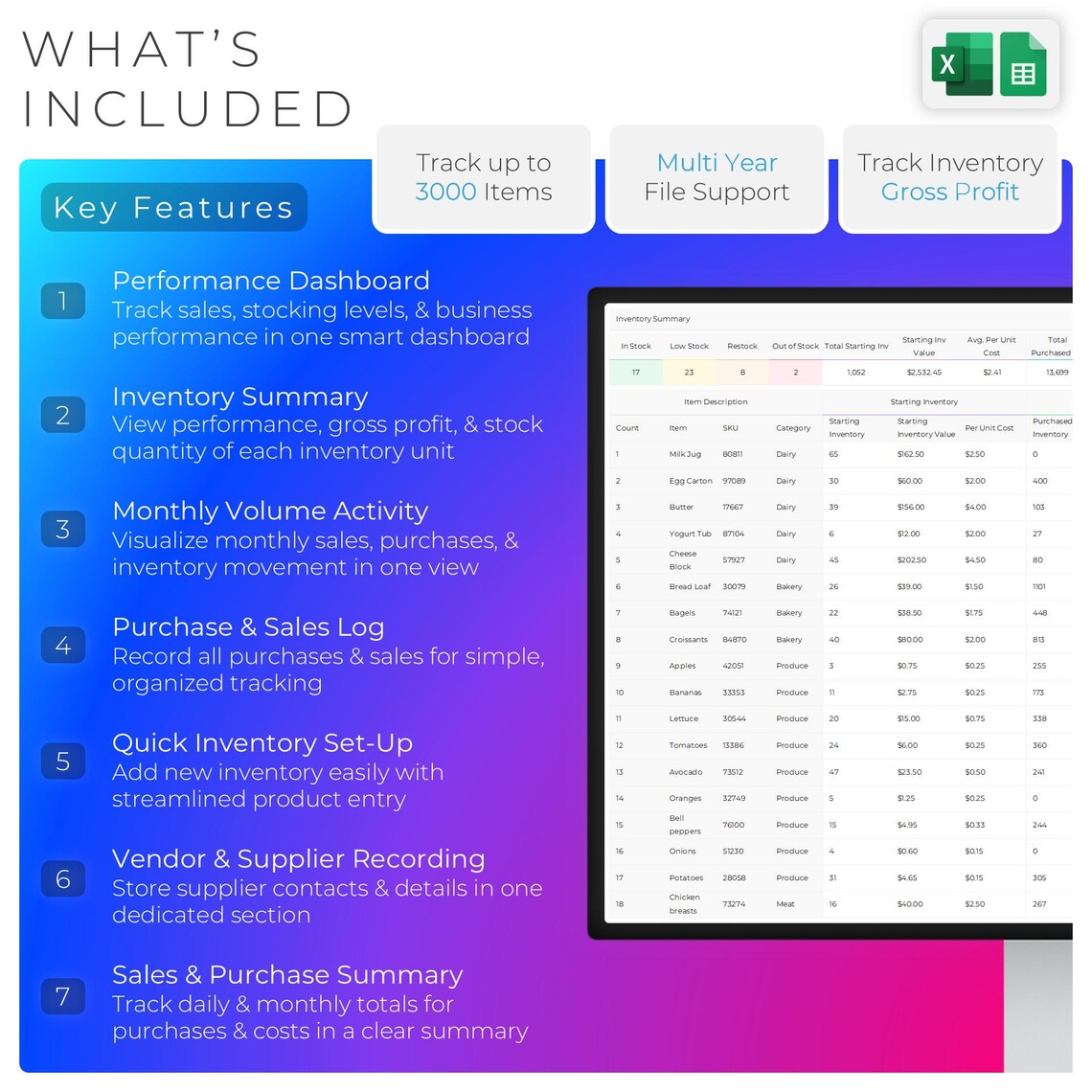 Inventory Tracker Small Business Template Track Sales and Purchases ...