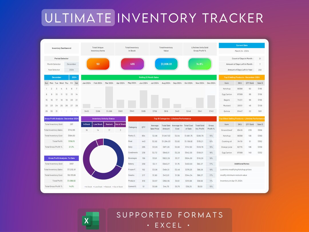 Excel Inventory Tracker and Management Small Business Template ...
