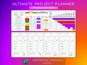 Gantt Chart Google Sheets Excel Spreadsheet Project Planner Project ...