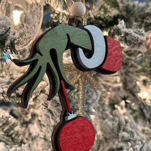 Grinch Arm Ornament, Personalizable Christmas Grinch - Etsy