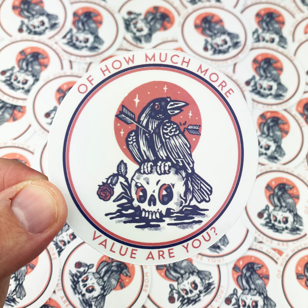 Raven & Skull Waterproof Vinyl Sticker | Catholic Christian Gift - Etsy